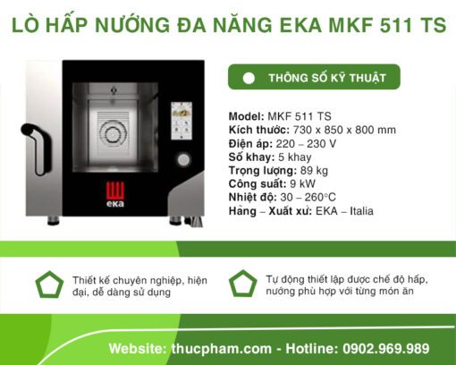 Lò Hấp Nướng Đa Năng Eka MKF 511 TS_Thucpham.com